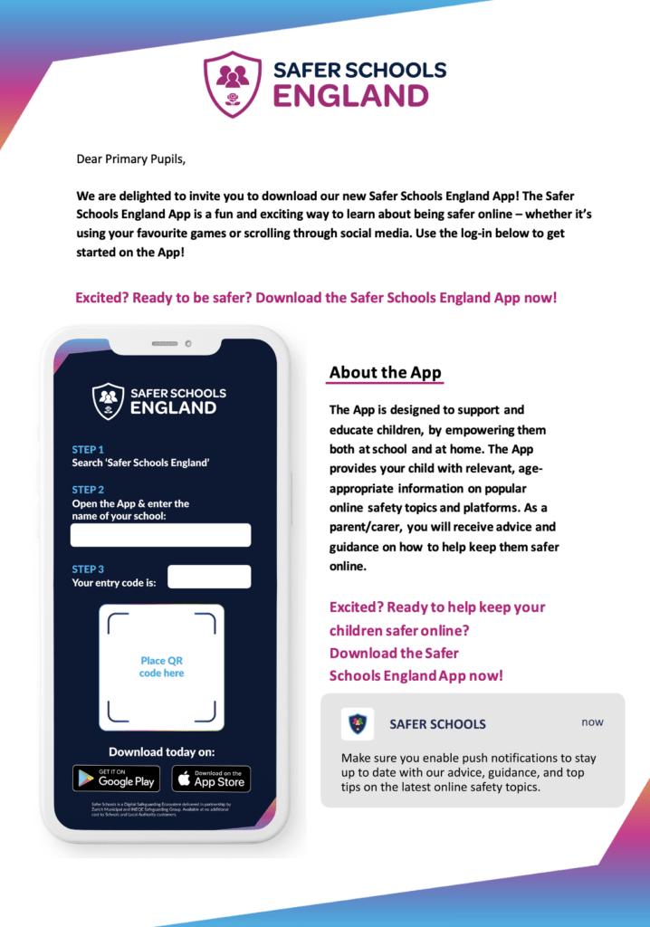 England Launch Your App - Safer Schools