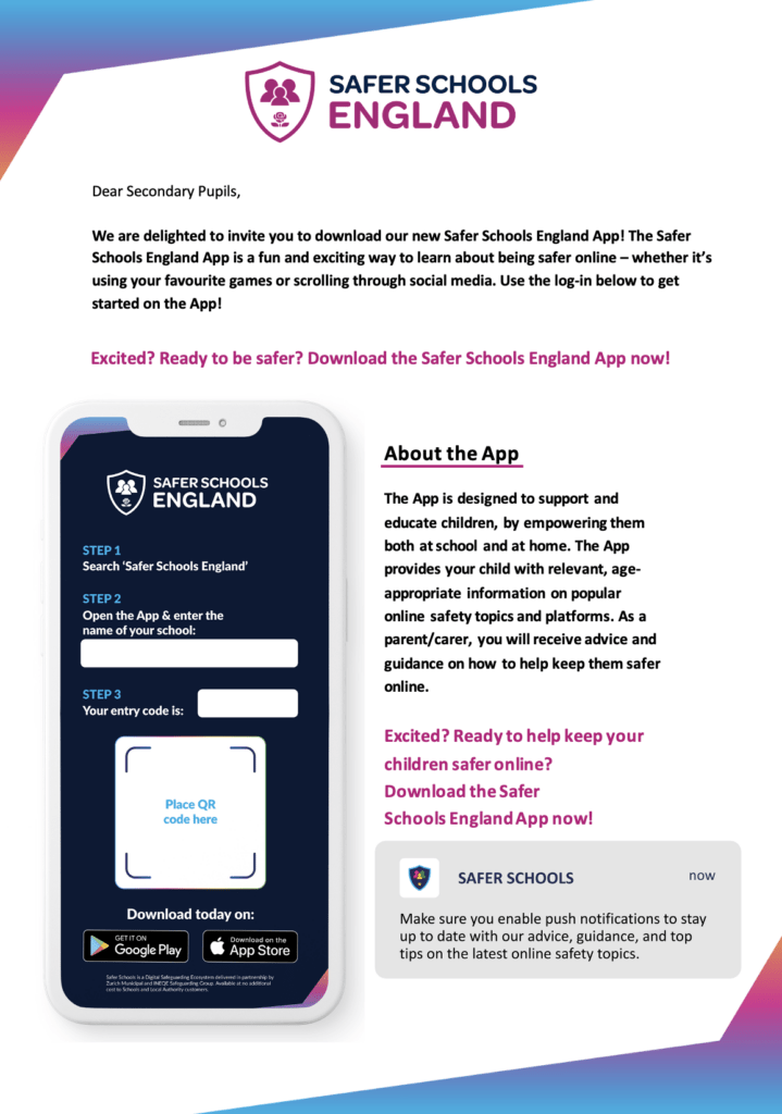 England Launch Your App - Safer Schools