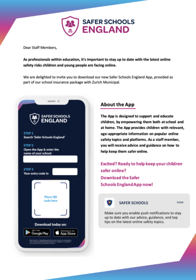 England Launch Your App - Safer Schools